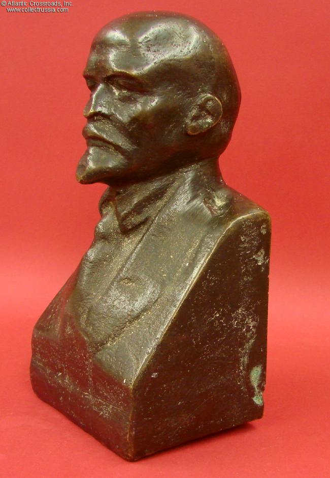 Collect Russia Lenin's bust in solid bronze, dated 1925. Soviet Russian