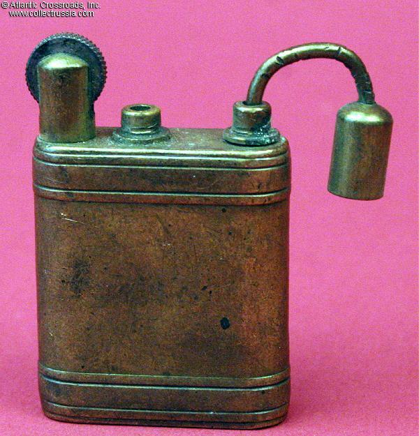Collect Russia "Trench Art" WW 2 brass cigarette lighter. Soviet Russian
